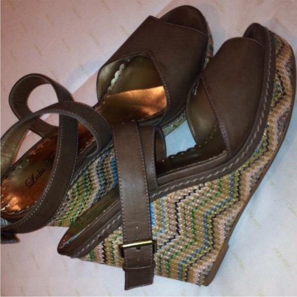 Lulu Townsend | Shoes | Multi Colored Wedge Heel | Poshmark